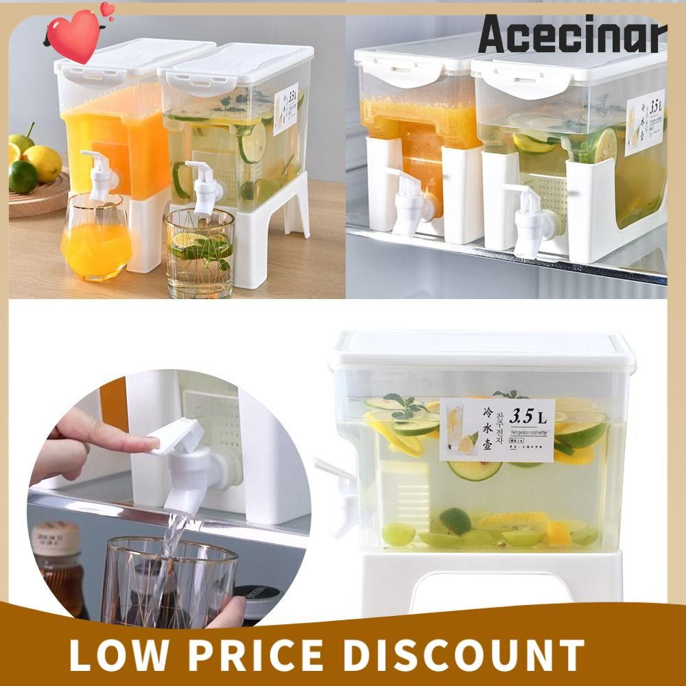 ACECINAR Cold Water Jug, 3.5L with Tap Fruit Teapot, Cold Water ...