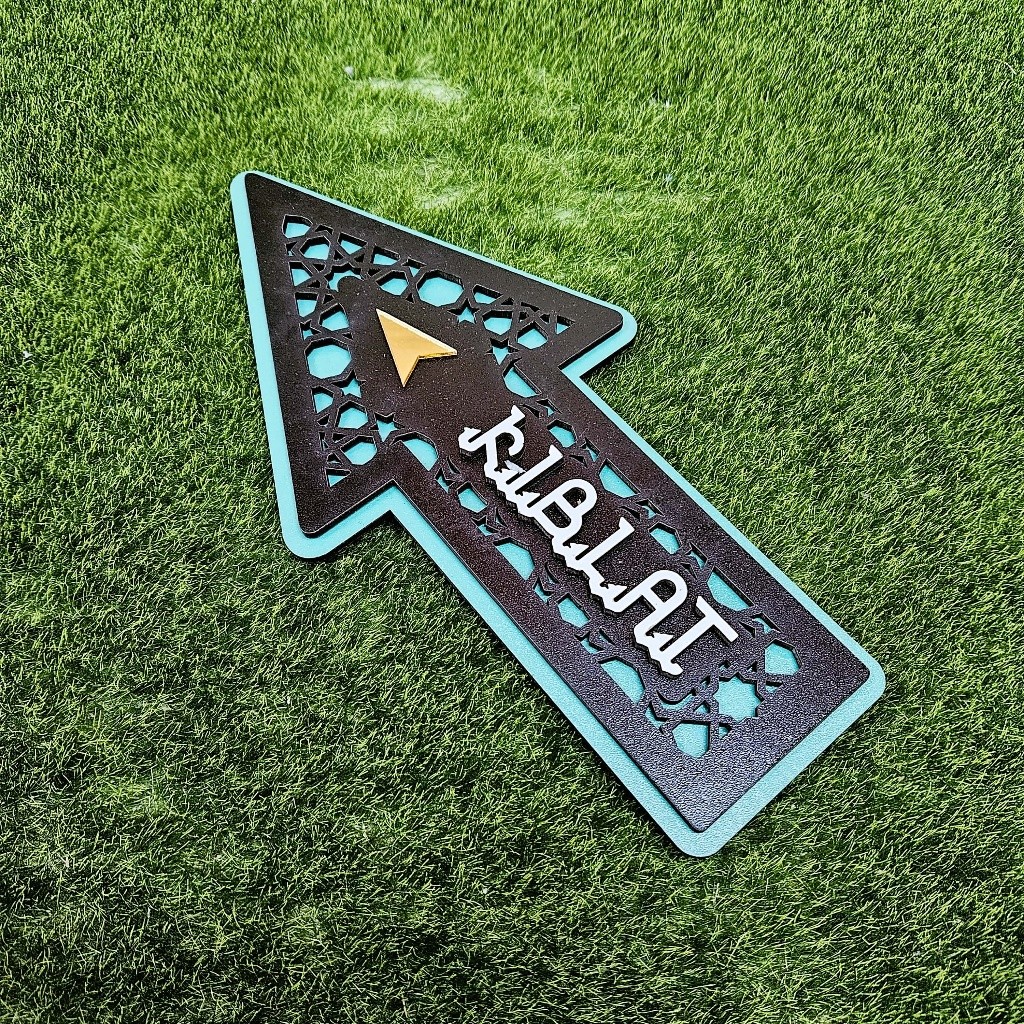 PENANDA ARAH KIBLAT KIBLAT SIGN INDOOR SIGNAGE PRAYER SETS | Shopee ...