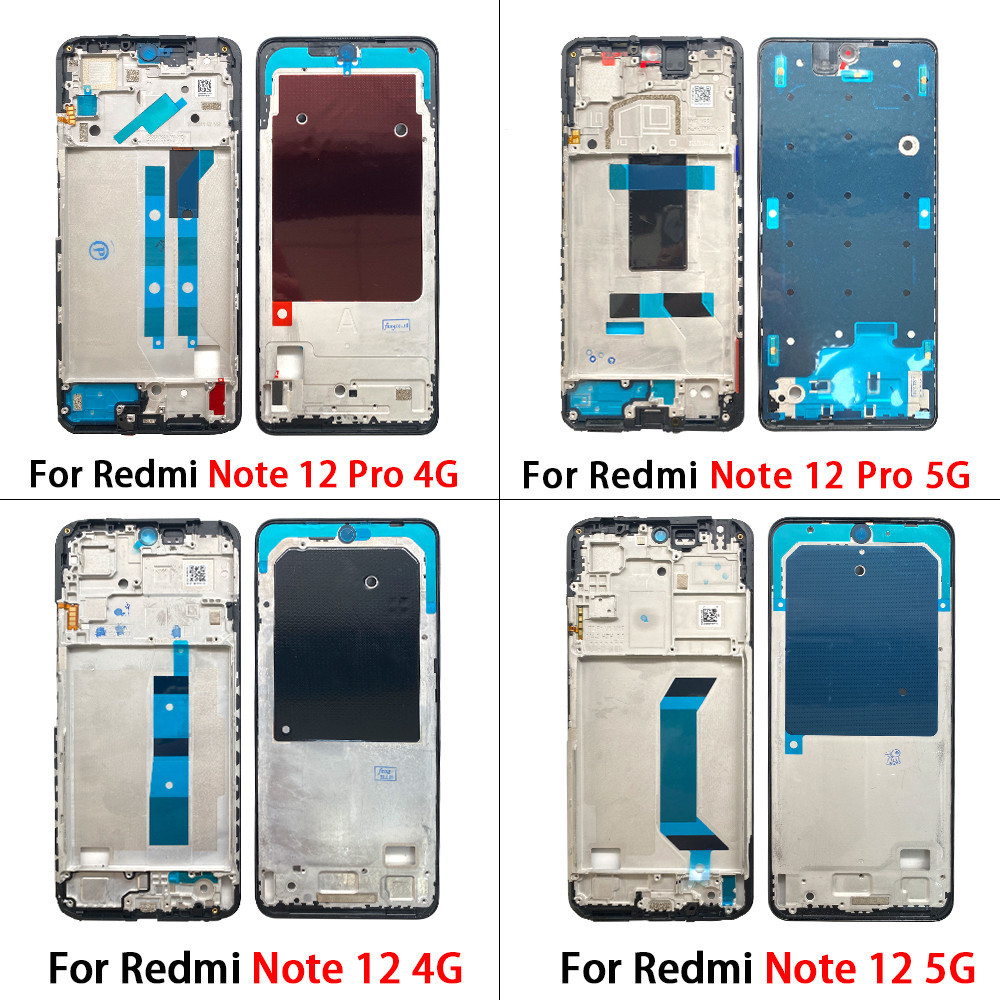 Frame Housing For Xiaomi Redmi Note 12 Pro 4G 5G 12s Front Housing LCD ...