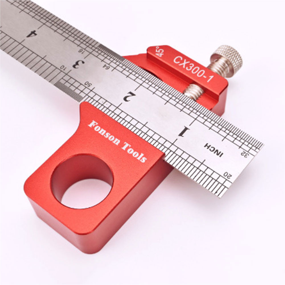Useful Steel Ruler Positioning Block 45/60/90 Degree Angle Line Marking ...