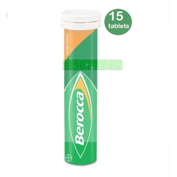 Berocca Orange Flavour 15's Effervescent Tablets - 1 Tube | Shopee Malaysia