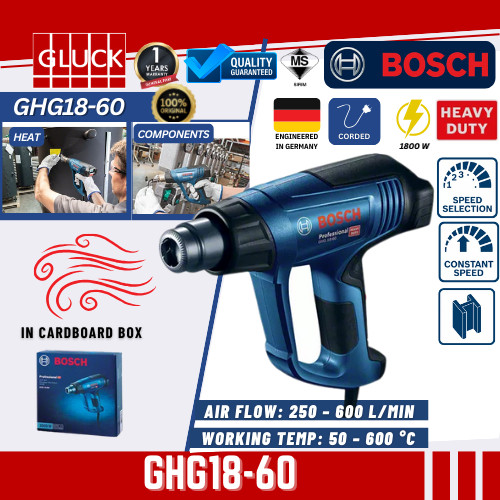 BOSCH MACHINE Heat Gun GHG18-60 GHG 18 60 MESIN PEMANAS | Shopee Malaysia