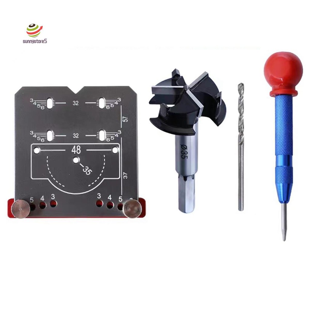 Woodworking Concealed Hinge Jig Kit Aluminium Alloy 35mm Hinge Hole ...