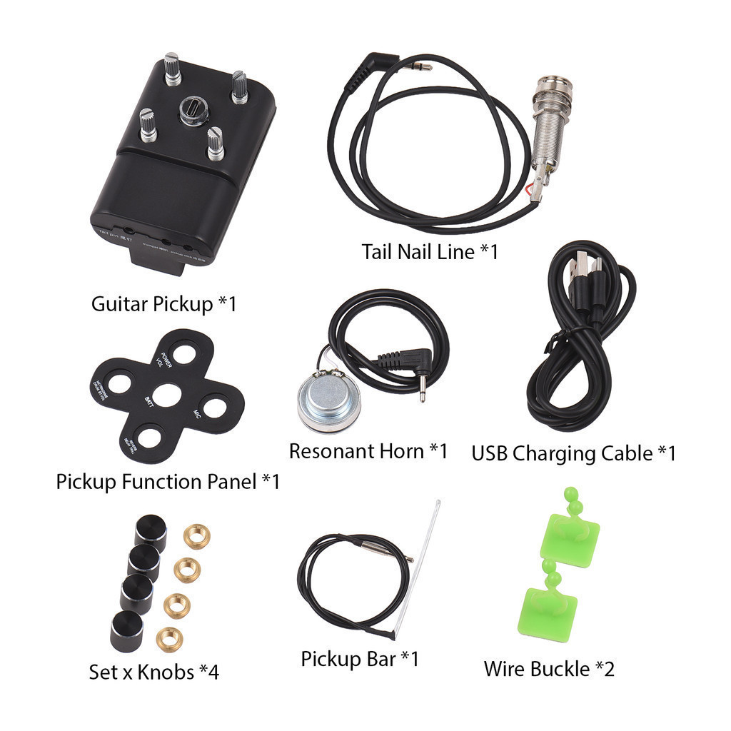 Ado)Guitar Pickup Classical Guitar Pickup Vibration Pickup with BT ...