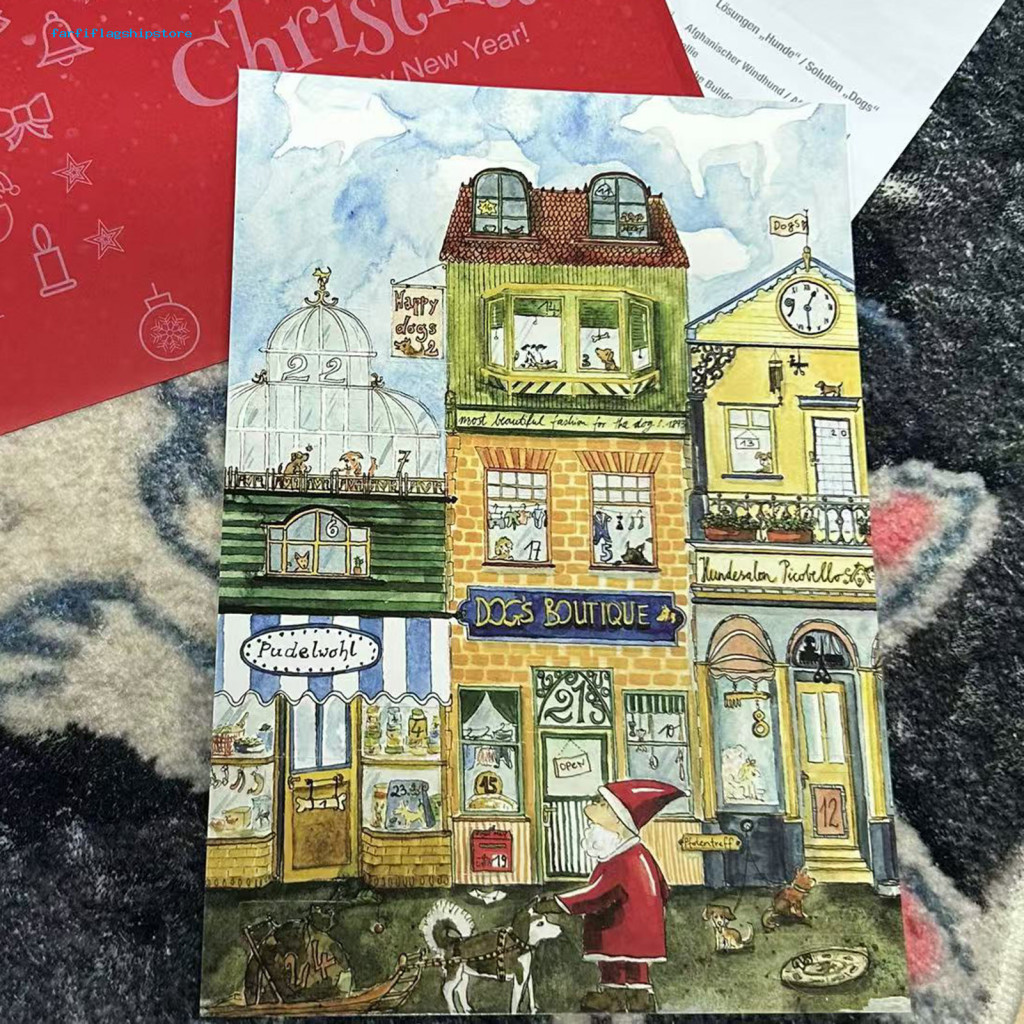 Fun Holiday Cards Festive Holiday Cards 24-day Christmas Countdown Card ...