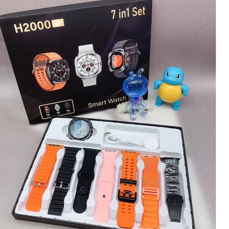 Galaxy Watch 7 Ultra Z7 7 in 1 H2000 ultra GPS compass smart watch ...