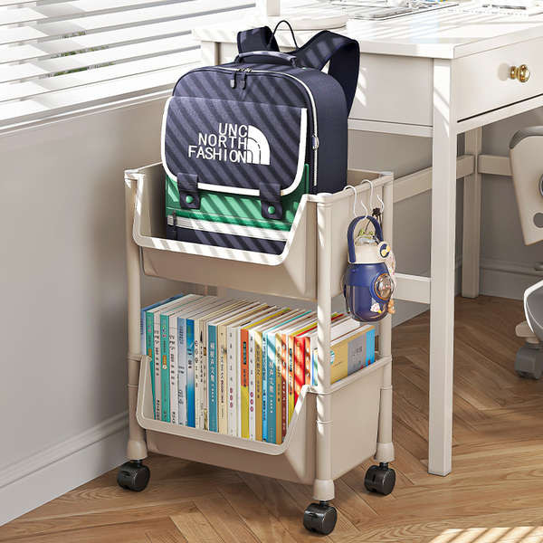 nordic rack trolley rack almari dapur Rak beg sekolah boleh dialihkan ...