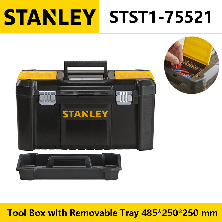 STANLEY STST1-75521 Tool Box with Removable Tray Tool Storage Case Box ...