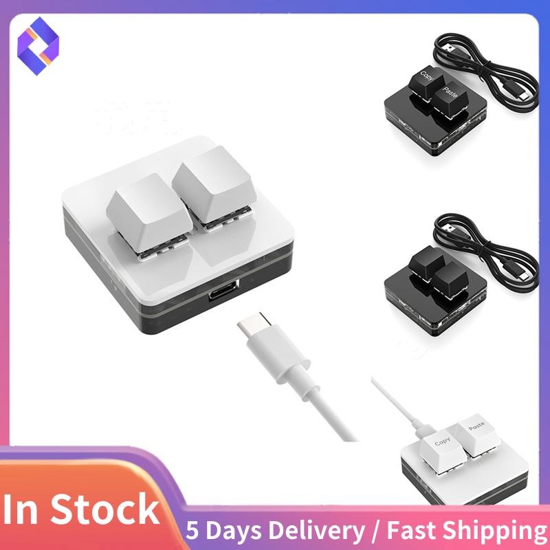 Custom Mini Keyboard 2 Key RGB Macro OSU Keypad Programmable Mechanical Keyboard for Gaming ...