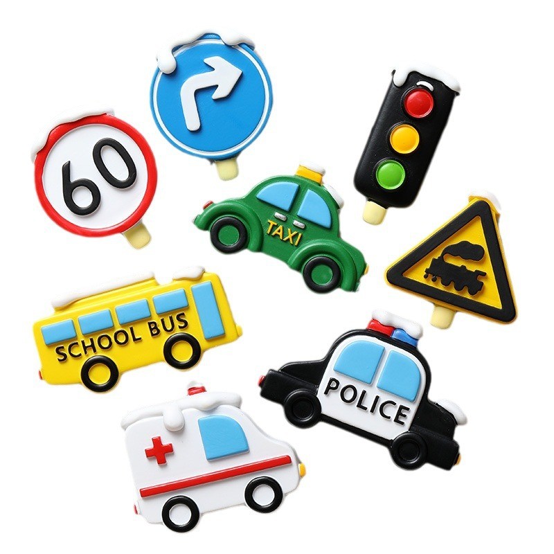 Car Traffic Logo Refrigerator Sticker Magnet Magnetic Creative diy ...