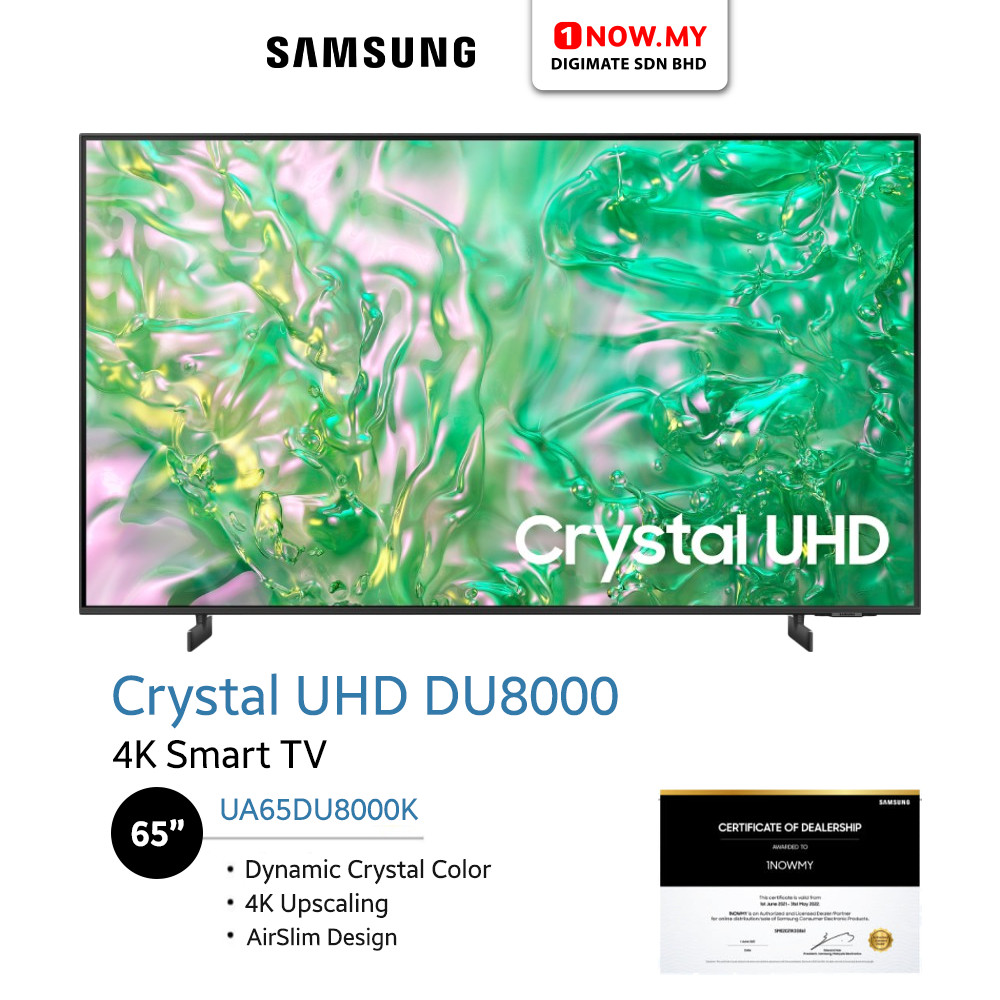 SAMSUNG 65" DU8000 Crystal UHD 4K Smart TV UA65DU8000K | Dynamic ...
