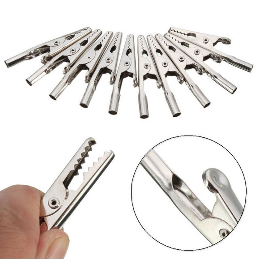 [CM] 10pcs Screw Probe Test Alligator Clips Crocodile Clamps Stainless ...
