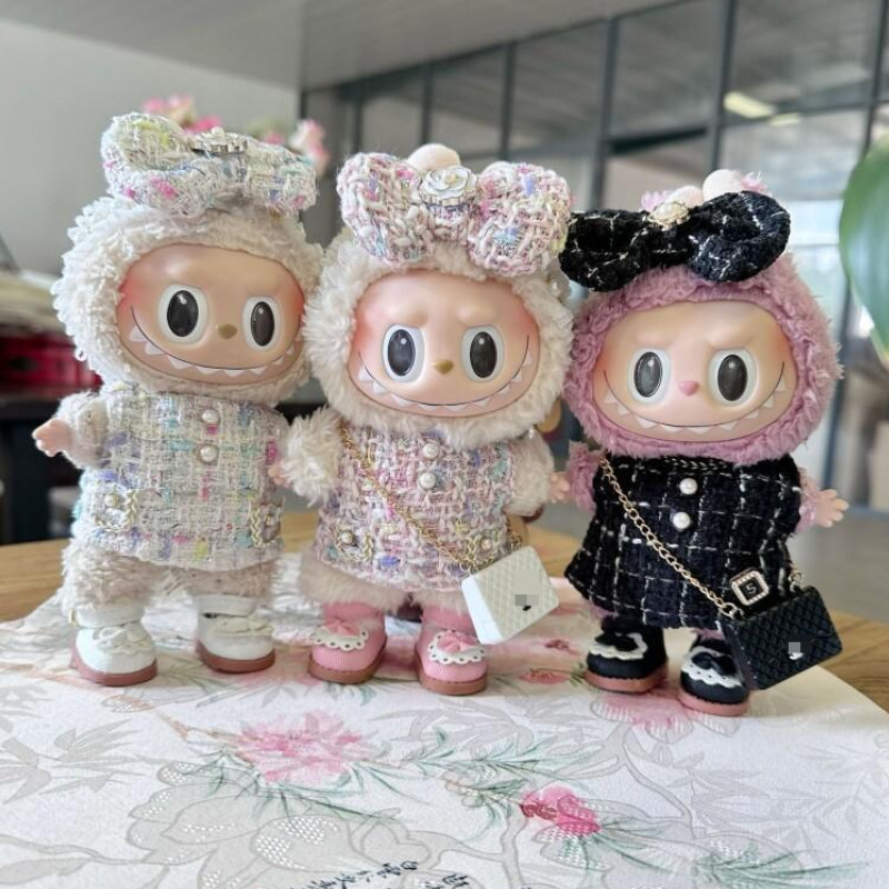 Labubu Doll Clothes Pendant Haige Fragrant Dress Set Labubu V1/V2 Pink ...