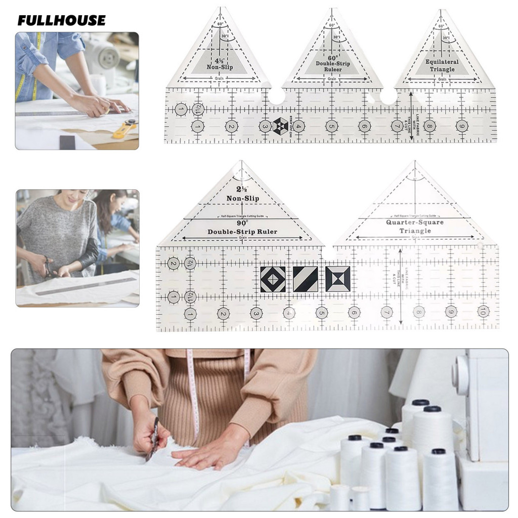 FH* Sewing Ruler with Angle Markings 90 Degrees Quilting Ruler Quilting ...