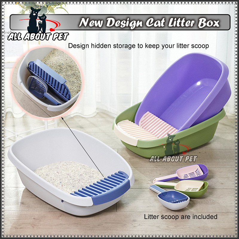 Cat Litter Box Tandas Bekas Pasir Kucing Tempat Berak Kencing Kucing ...