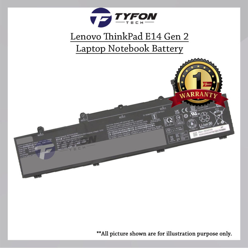 Lenovo ThinkPad E14 Gen 2 / ThinkPad E15 Gen 2 Laptop Notebook Battery ...