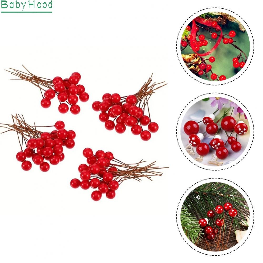 Create Stunning Displays with 200 Artificial Red Holly Berries Flowers ...