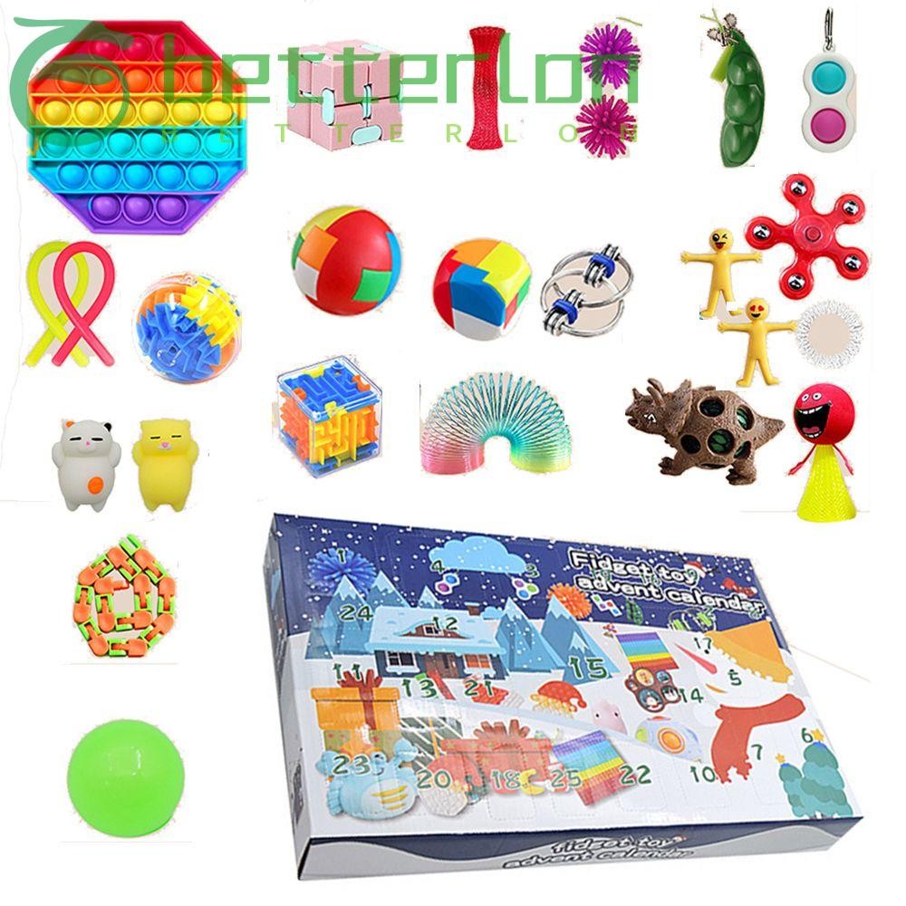 BETTER-LONTIME Fidget Advent Calendar Pop Fidget Stress Relief Sensory ...