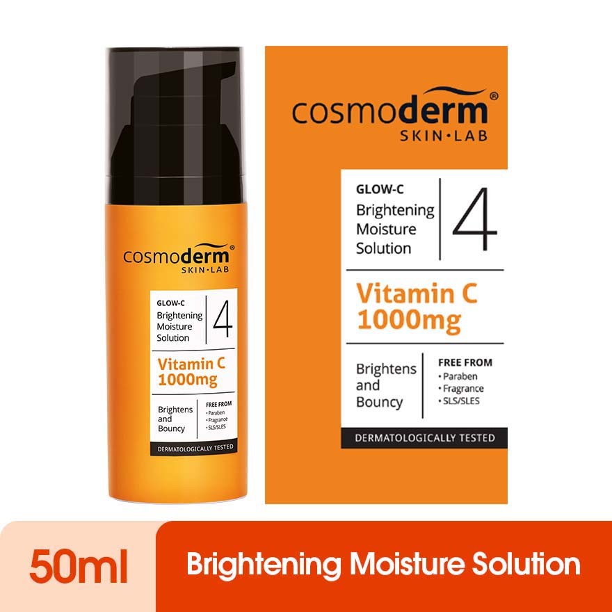 COSMODERM Glow-C Brightening Moisture Solution 1000mg 50ml | Shopee ...