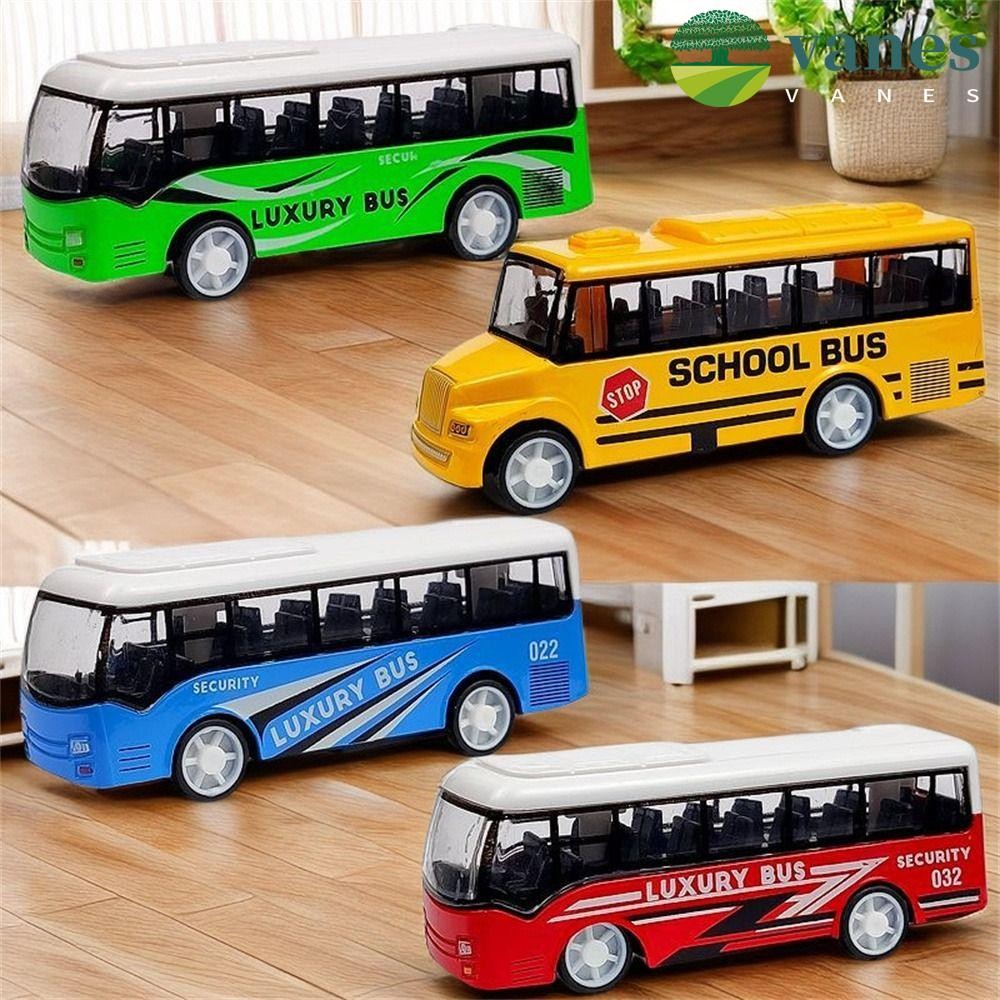 VANES Pull Back Car, High Imitation Vehicle Model Alloy Bus Model ...