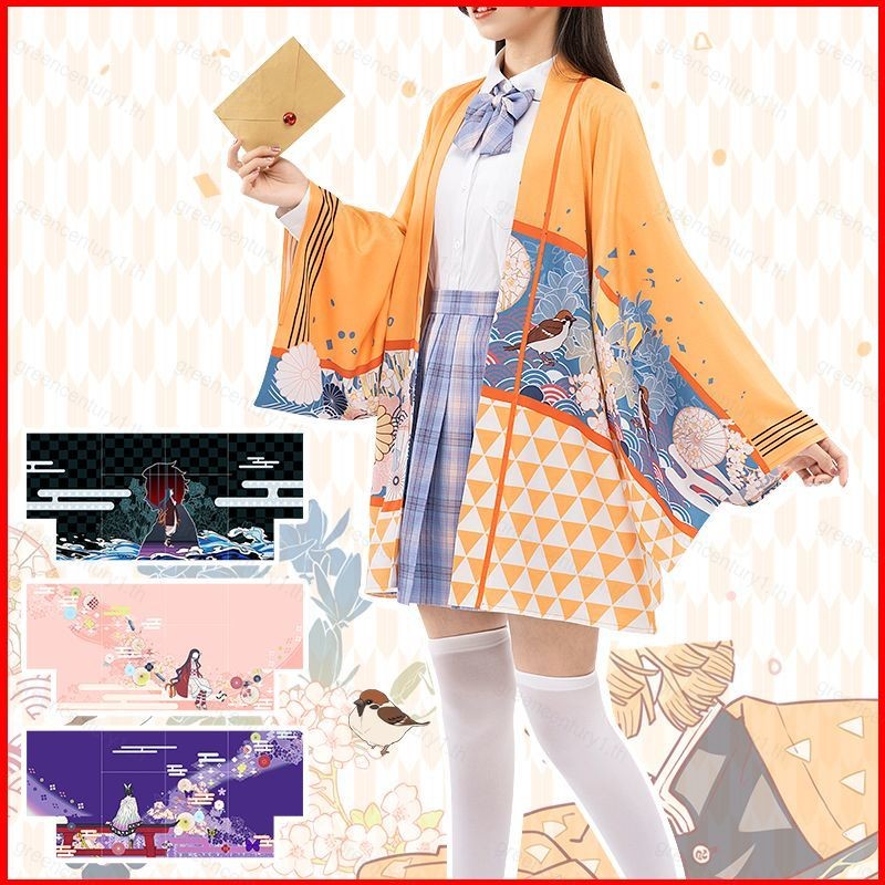 GC1 Demon Slayer Haori Cosplay Anime Tops Casual Loose Shinobu Nezuko ...