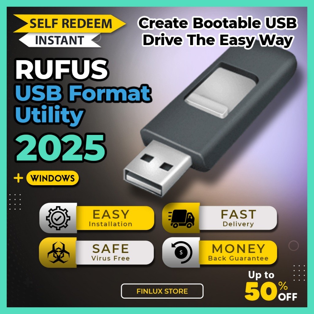 [SELF REDEEM] Rufus v4.10 Latest 2025 Lifetime For Windows | USB ...