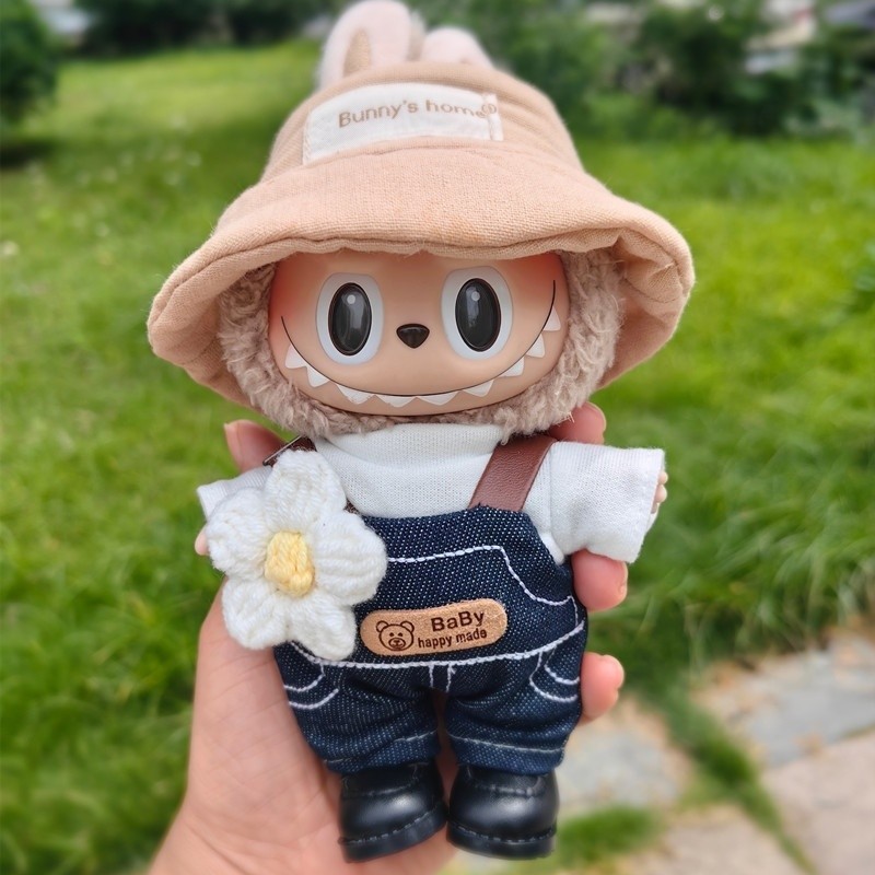 Labubu Baby Clothes New Style Ready Stock Cute Haruno Overalls Hat Set ...