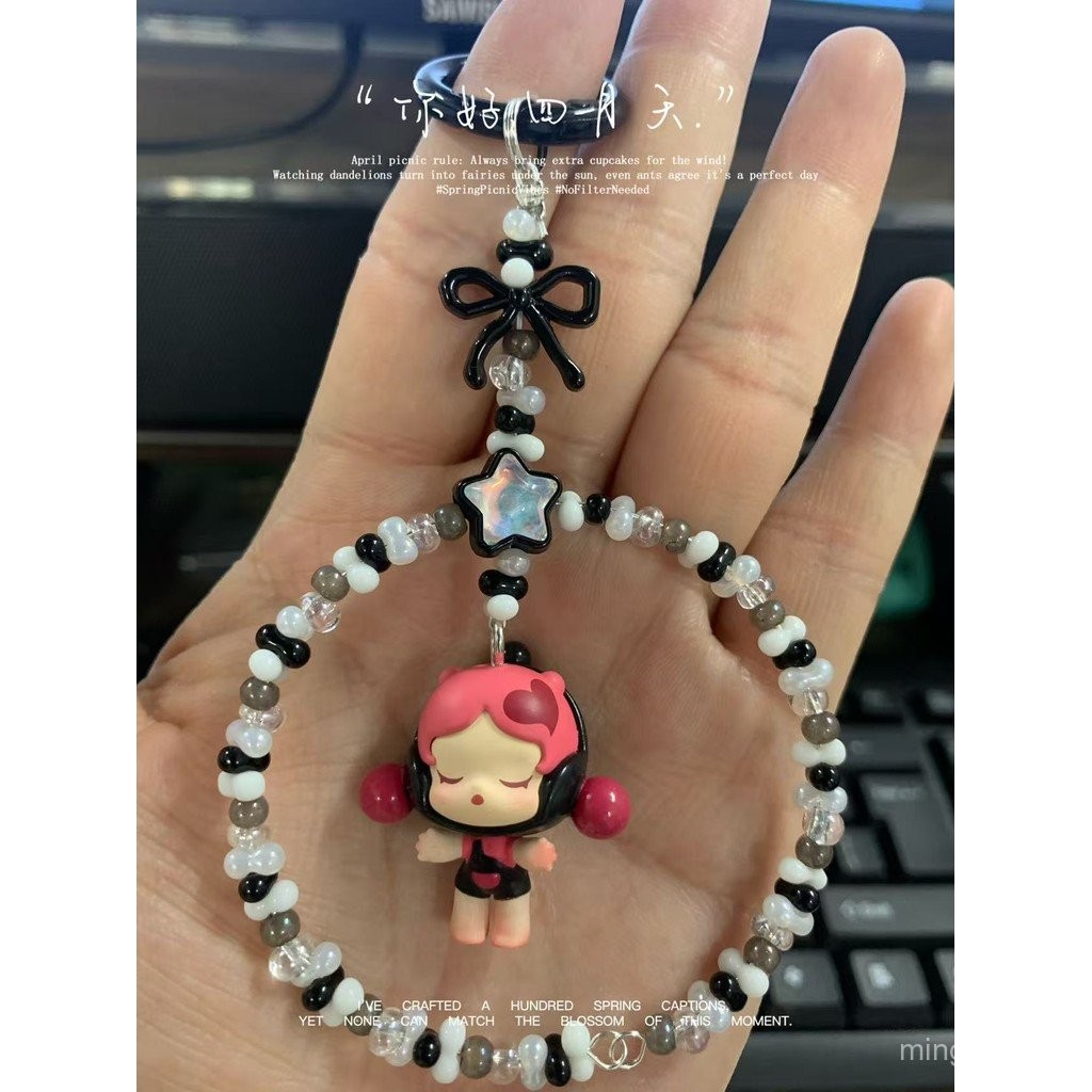 Popmart popbean Couple Keychain Doll dimoo labubu crybaby Fashion ...