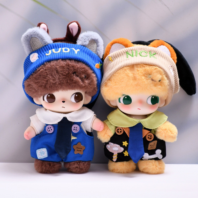 ((no Doll) -DIMOO WORLD Mystery Box Plush Pendant doll Overalls Clothes ...