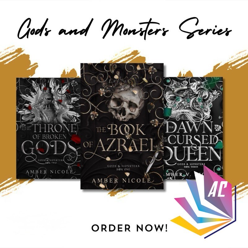 Amber V. Nicole Gods & Monsters (3 books) The Book of Azrael | The Throne of Broken Gods | The ...
