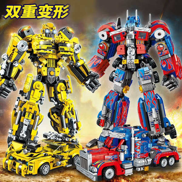 transformers toys robot toys Teka-teki memasang blok bangunan, Optimus ...