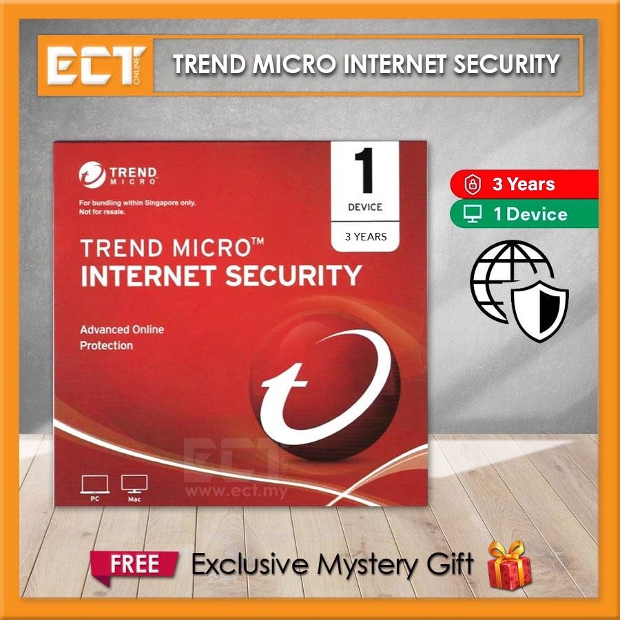Trend Micro Internet Security Advanced Online Protection (3 Year 1 ...