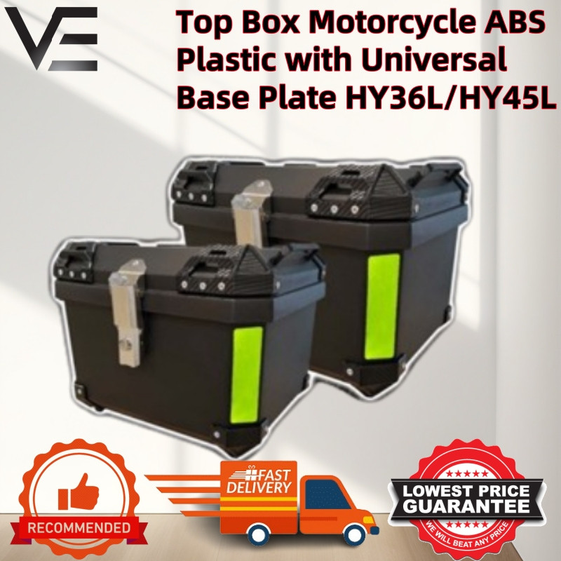 Top Box Motorcycle ABS Plastic with Universal Base Plate HY36L/HY45L ...