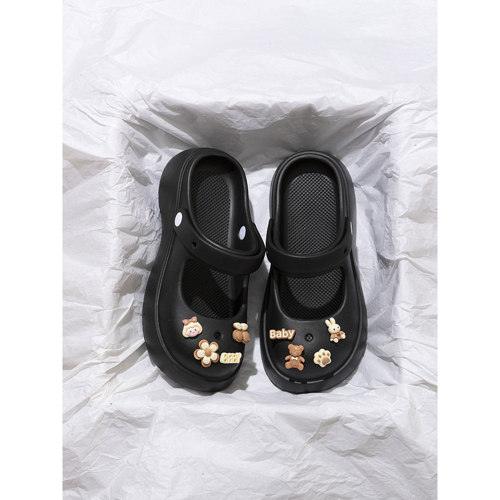 Black Women New Style Soft Sole 2025 Sandals Slippers Cute ...