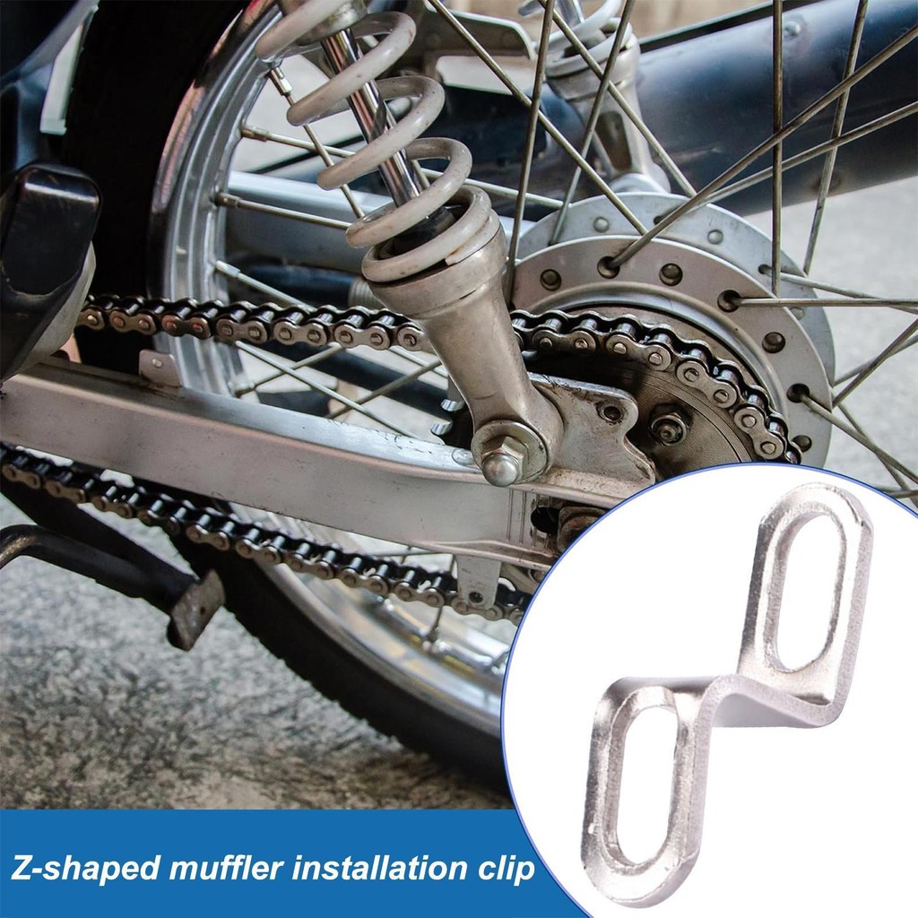 Motorcycle Exhaust Mounting Bracket Z Shape Muffler Clamp Stainless ...