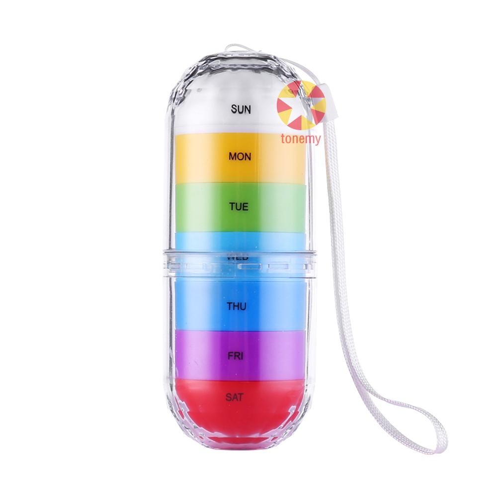 Box Cup Case Day Pill Box Medicine Dispenser Waterproof Pill 7 Day Pill ...