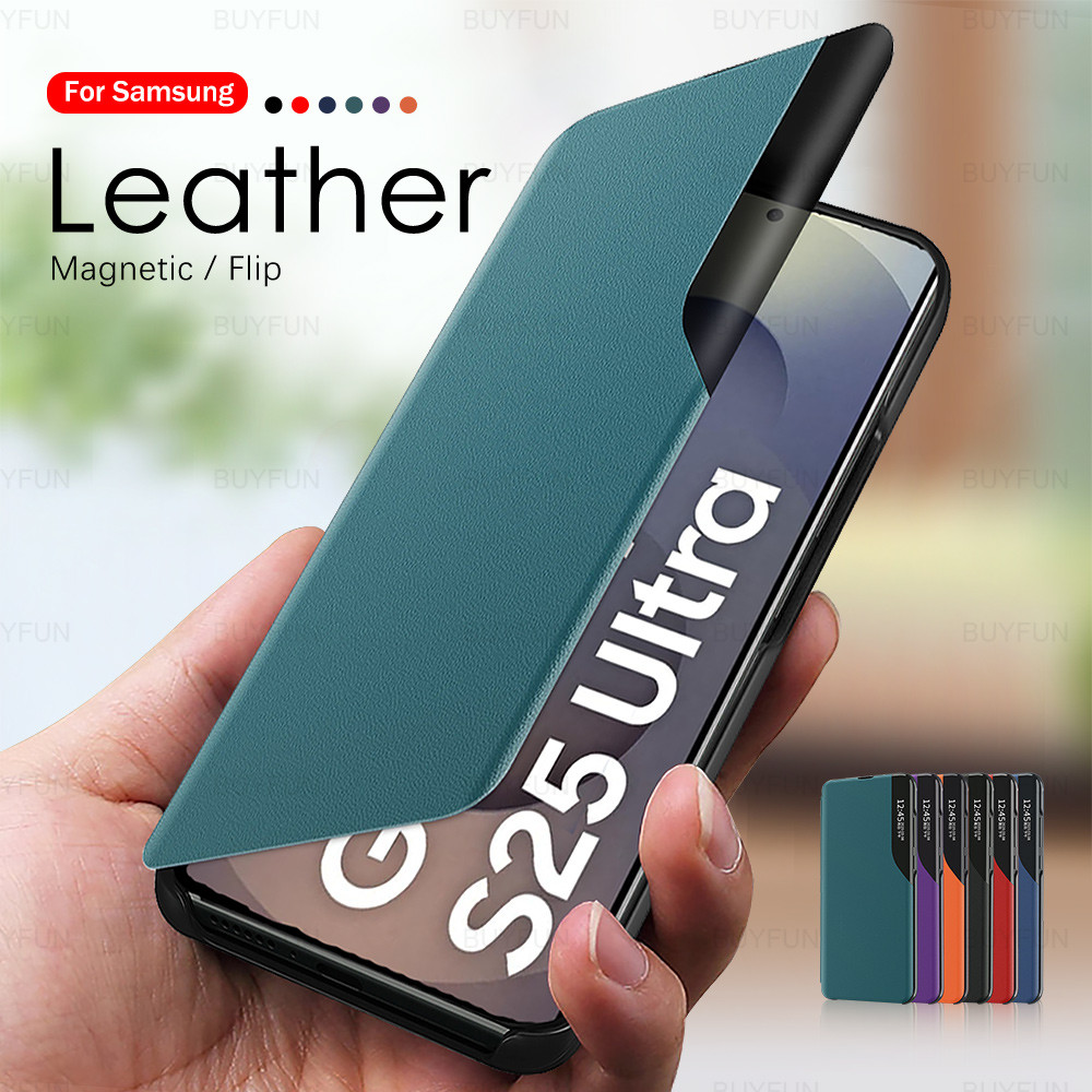For Samsung Galaxy S25 Ultra Smart Window View Leather Flip Cover ...