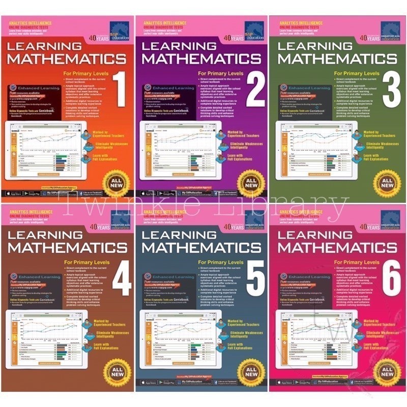 SAP Learning Mathematics PHYSICAL BOOK / Maths for Primary Levels N K1 K2 1 2 3 4 5 6 ...