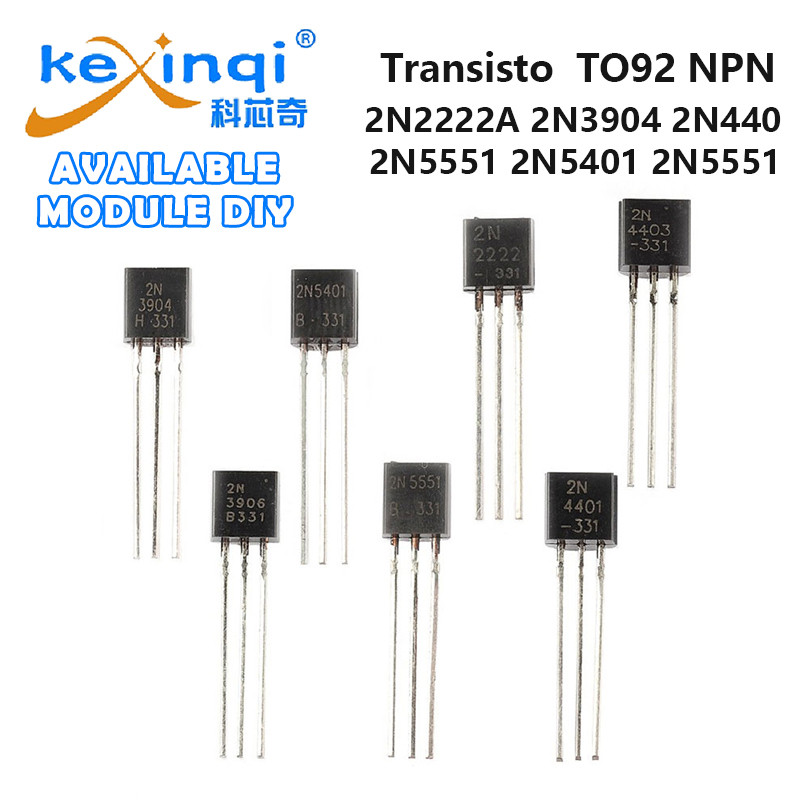(50pcs) 2N2222A NPN Power Transistor 2N3904 2N4401 2N5551 2N5401 2N5551 ...