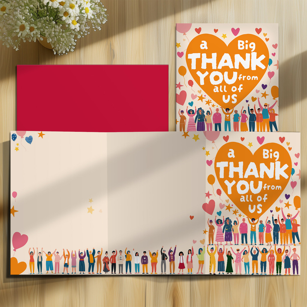 Super Large Trifold Big Thank You Greeting Card for Office Team Group School Class | Shopee Malaysia