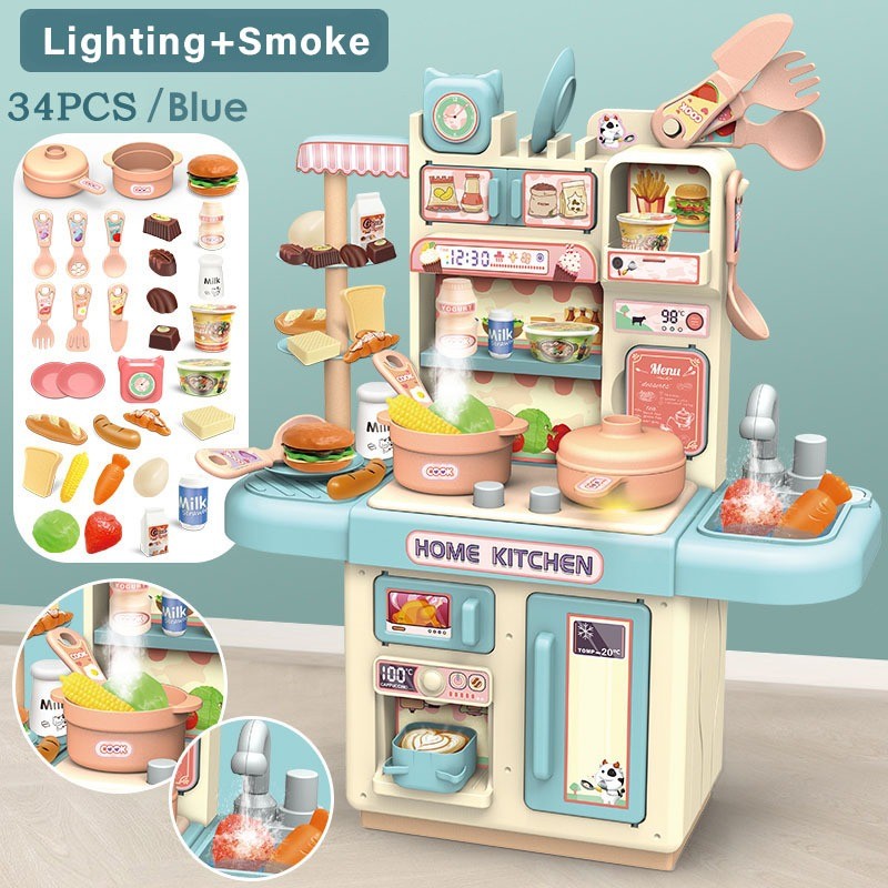 Kitchen Cooking Toys for kids Pretend Play Set Mainan Masak Masakan Set ...
