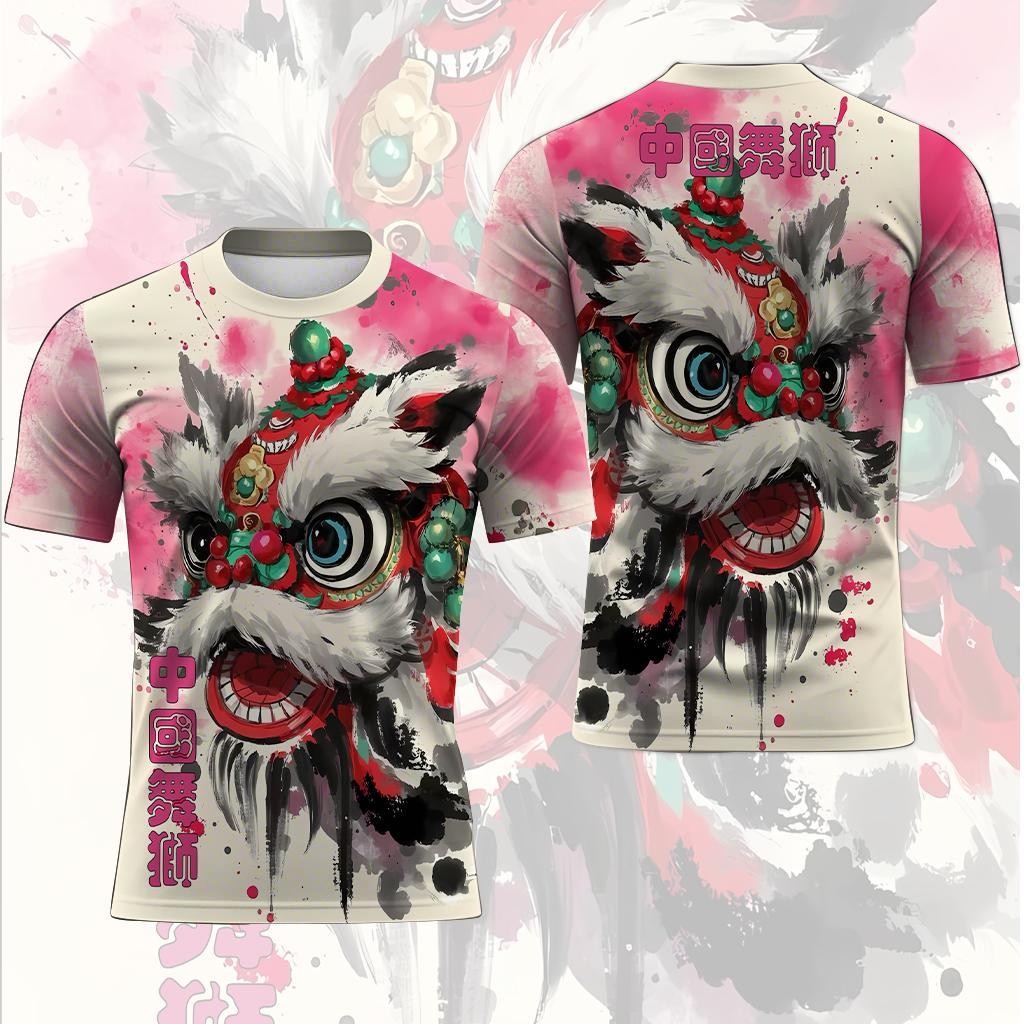 In Stock 】Mid-Autumn Festival Series Design T-shirt, Lion Dance Full ...