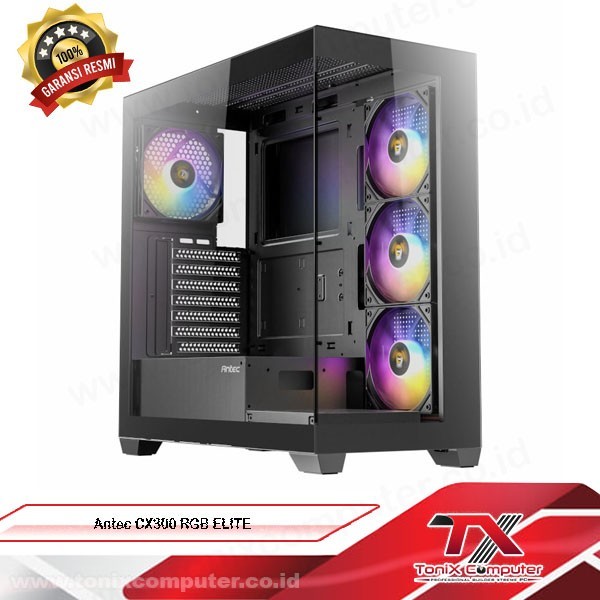 Antec CX300 RGB ELITE BLACK/WHITE - Mid-Tower Gaming Case | Shopee Malaysia