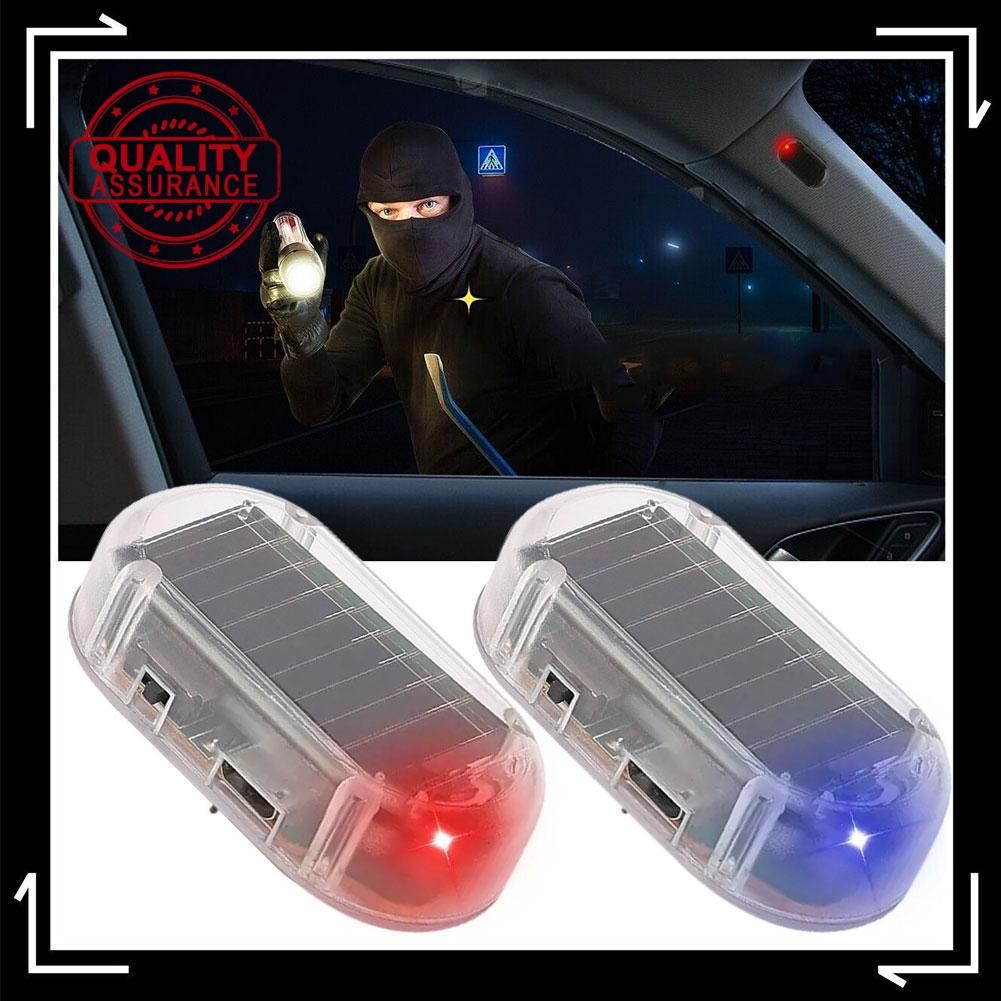 Car Solar Led Warning Light Simulation Anti-theft Anti-theft Interior ...
