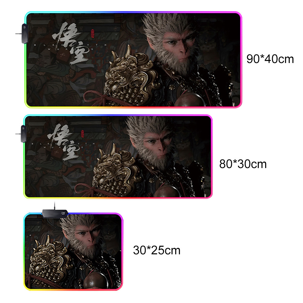 keepdreaming WuKong Mouse Pad RGB LED Gaming Mousepad Non-Slip ...