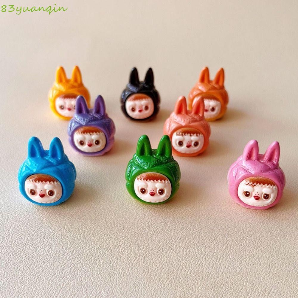 YUANQIN 8pcs Labubu Model Dolls, Mini Resin Labubu Resin Cartoon ...