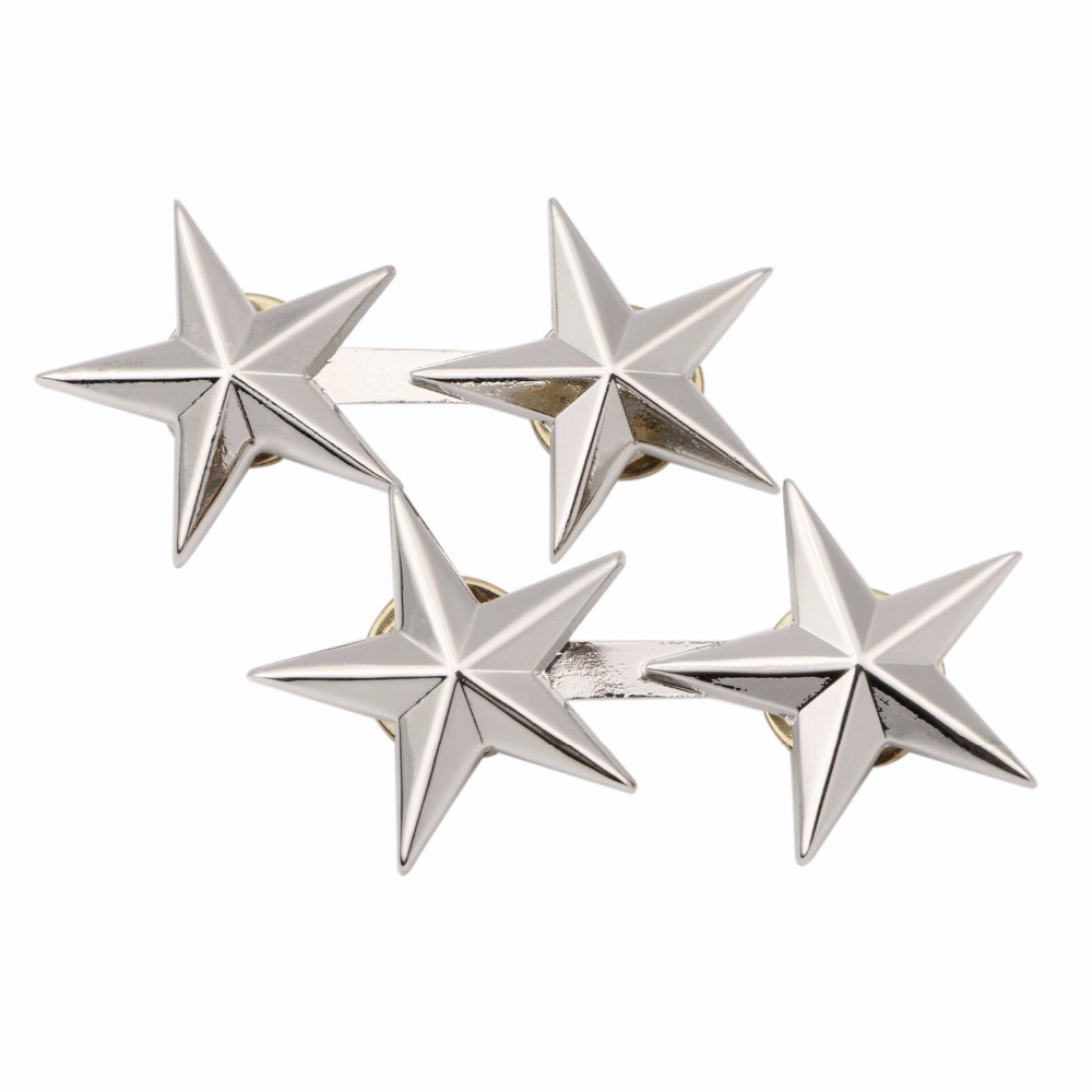 PAIR OF WW2 US ARMY OFFICER 2 STAR MAJOR GENERAL RANK BADGES PIN ...