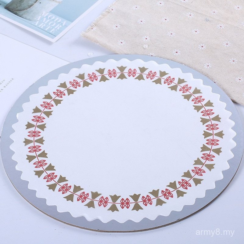 Kek bulat, tahan suhu panas kertas bawah bunga, dim sum, roti, tikar ...