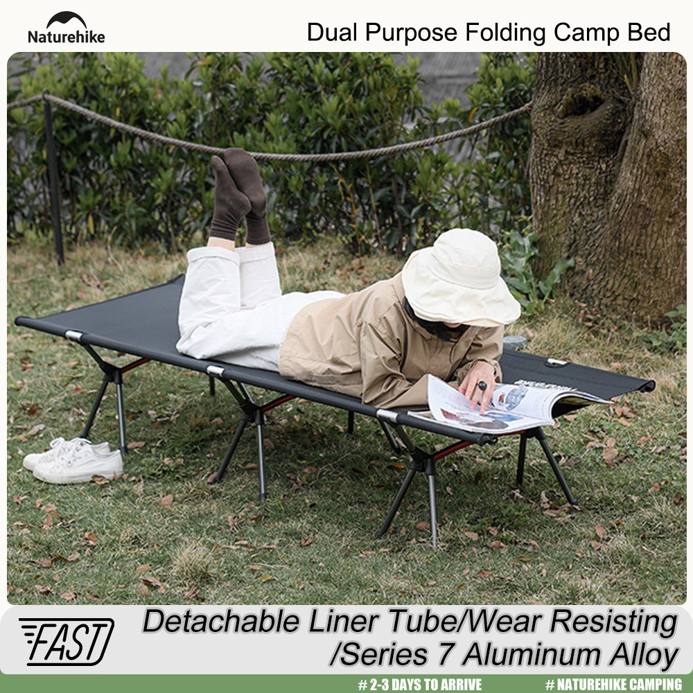 Naturehike Folding Camp Bed Cot Field Bed for Outdoor Sleeping Tourist ...