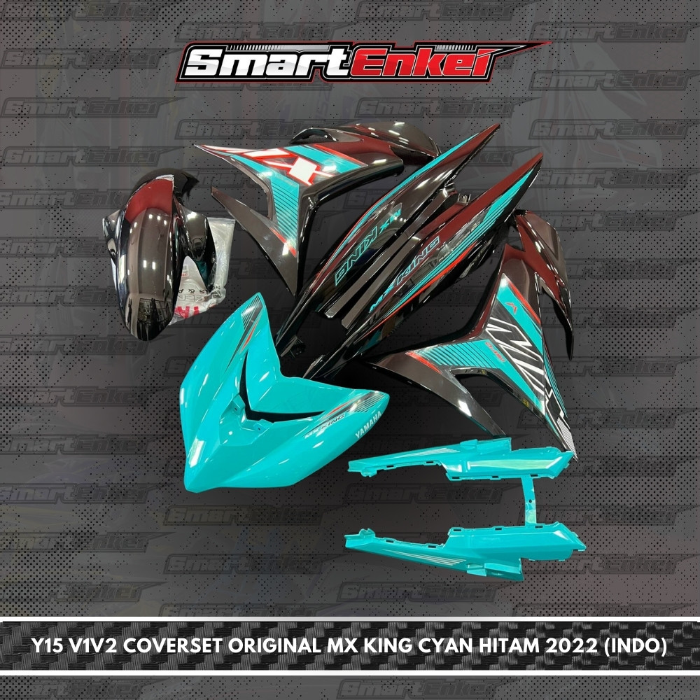ORIGINAL- Y15 V2 COVERSET MX KING CYAN 2022 ORI INDONESIA | Shopee Malaysia